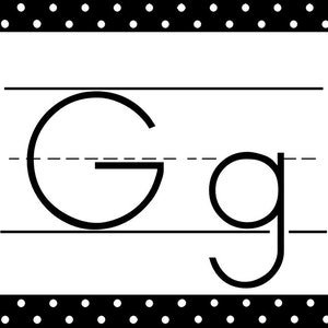 26 Printable Black and White Polka Dot Alphabet Posters. 8x10 Classroom ...
