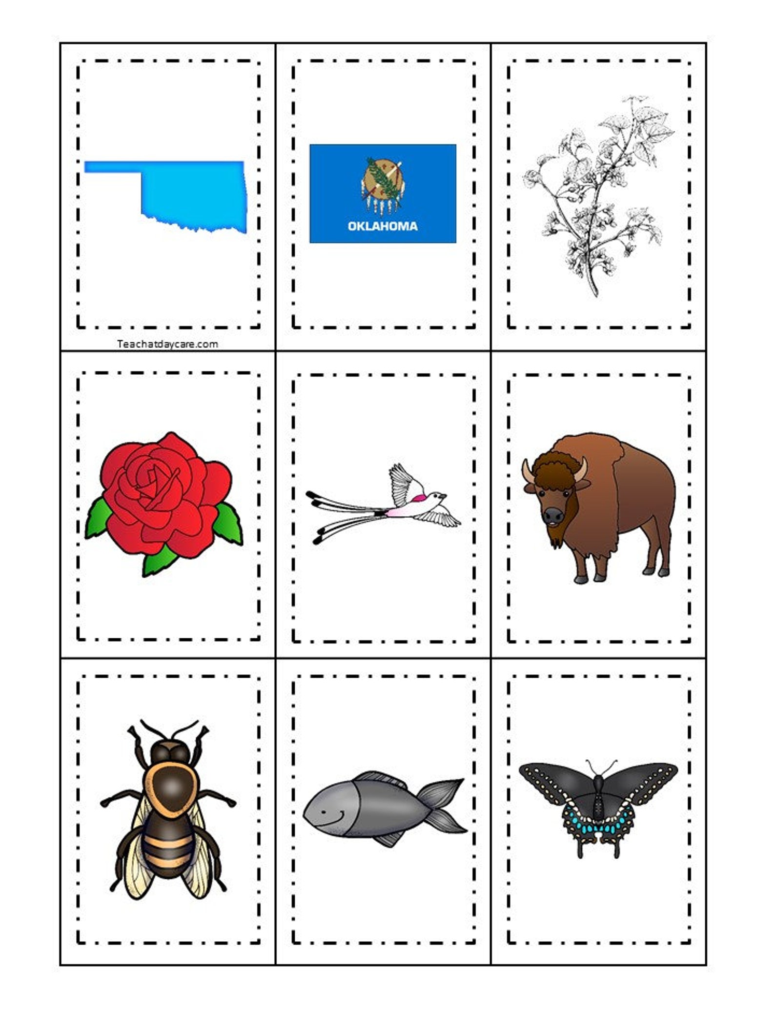 30 Oklahoma State Symbols Themed Learning Games Download. ZIP | Etsy