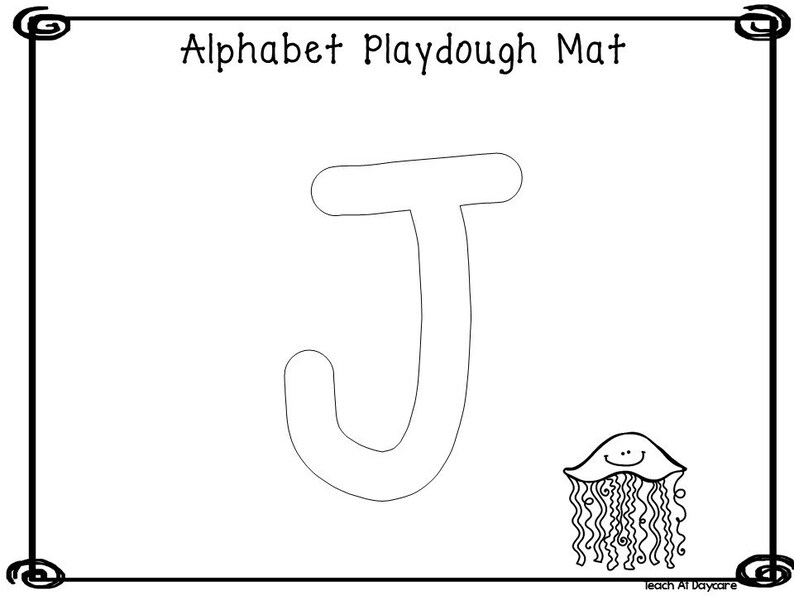 26 Printable Alphabet Uppercase Play Dough Mats Worksheets. Preschool ...