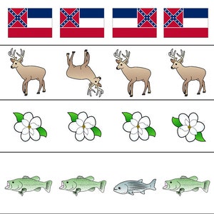 30 Mississippi State Symbols Themed Learning Games Download. ZIP File ...