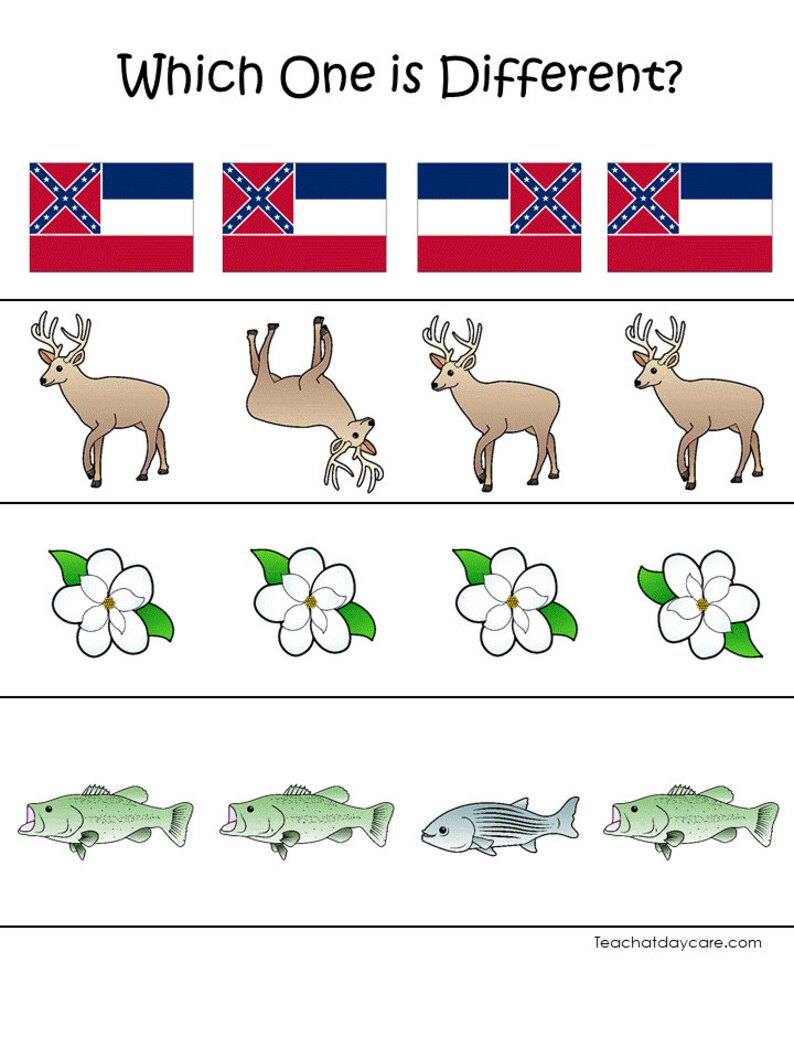 30 Mississippi State Symbols Themed Learning Games Download. | Etsy