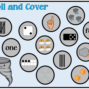 10 Printable Weather Themed Kindergarten Math Center Games and ...