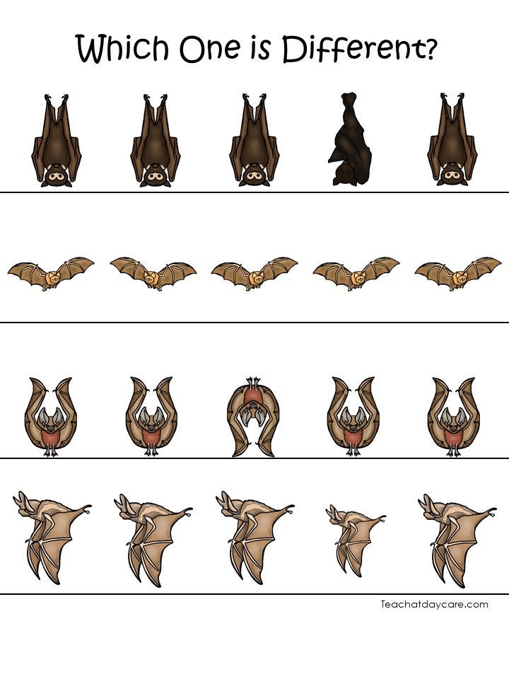 30 Bats Printable Preschool Educational Games Download. Games and ...