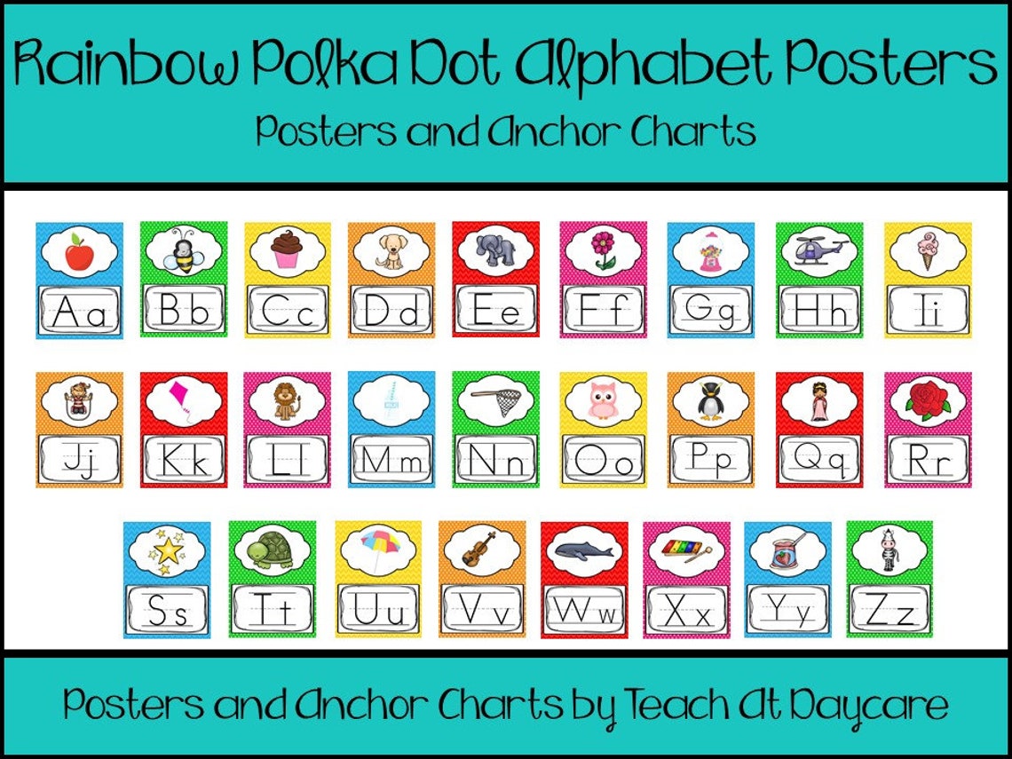 26 Printable Rainbow Alphabet Posters. 8x10 Classroom - Etsy