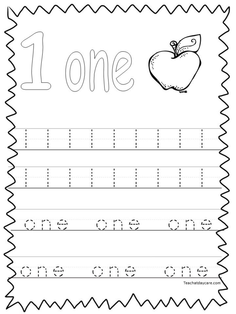 20 Printable Numbers 1 20 Tracing Worksheets Etsy