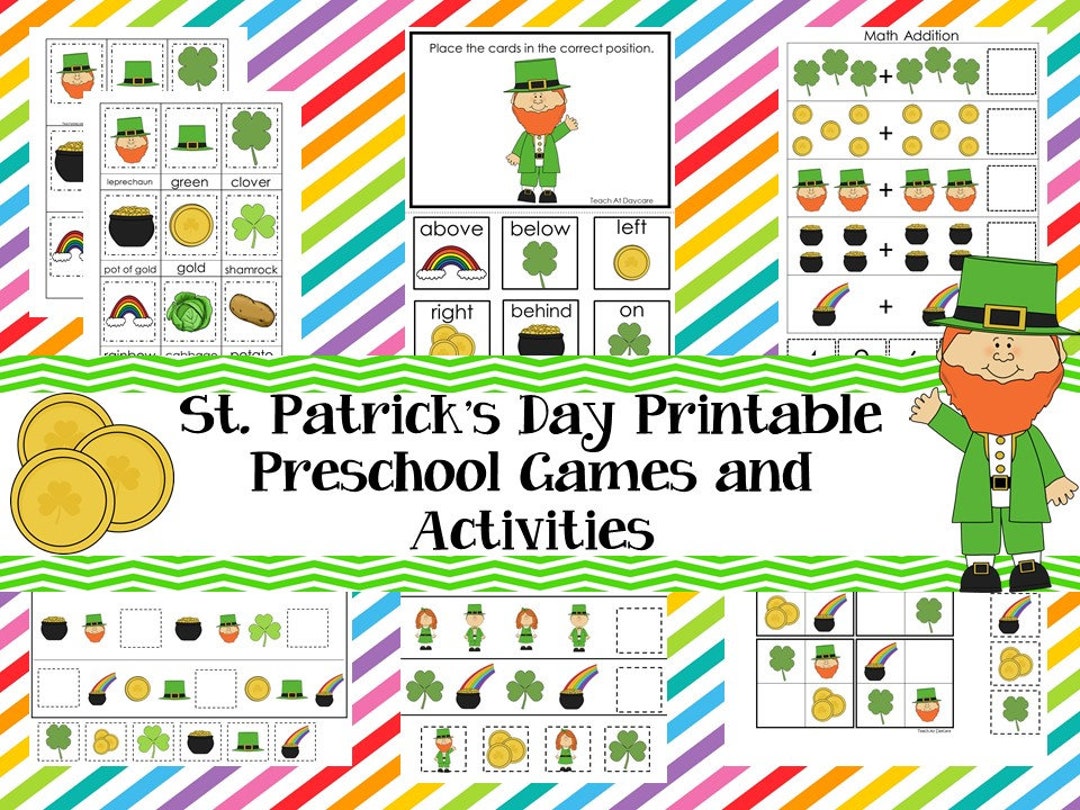 30 Printable St. Patrick's Day Preschool Educational Learning Games ...