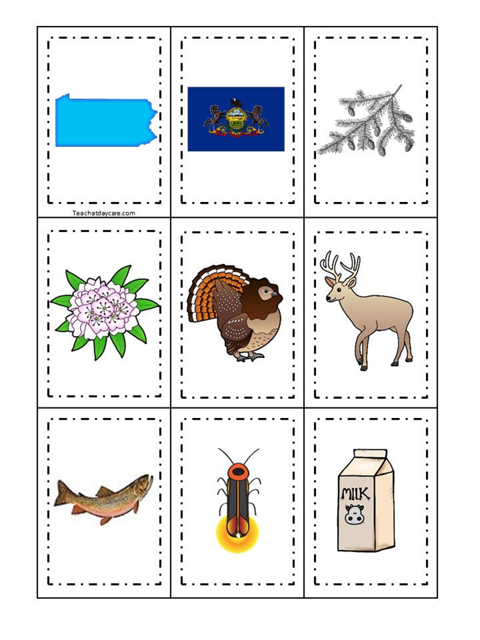 30 Pennsylvania State Symbols Themed Learning Games Download. | Etsy