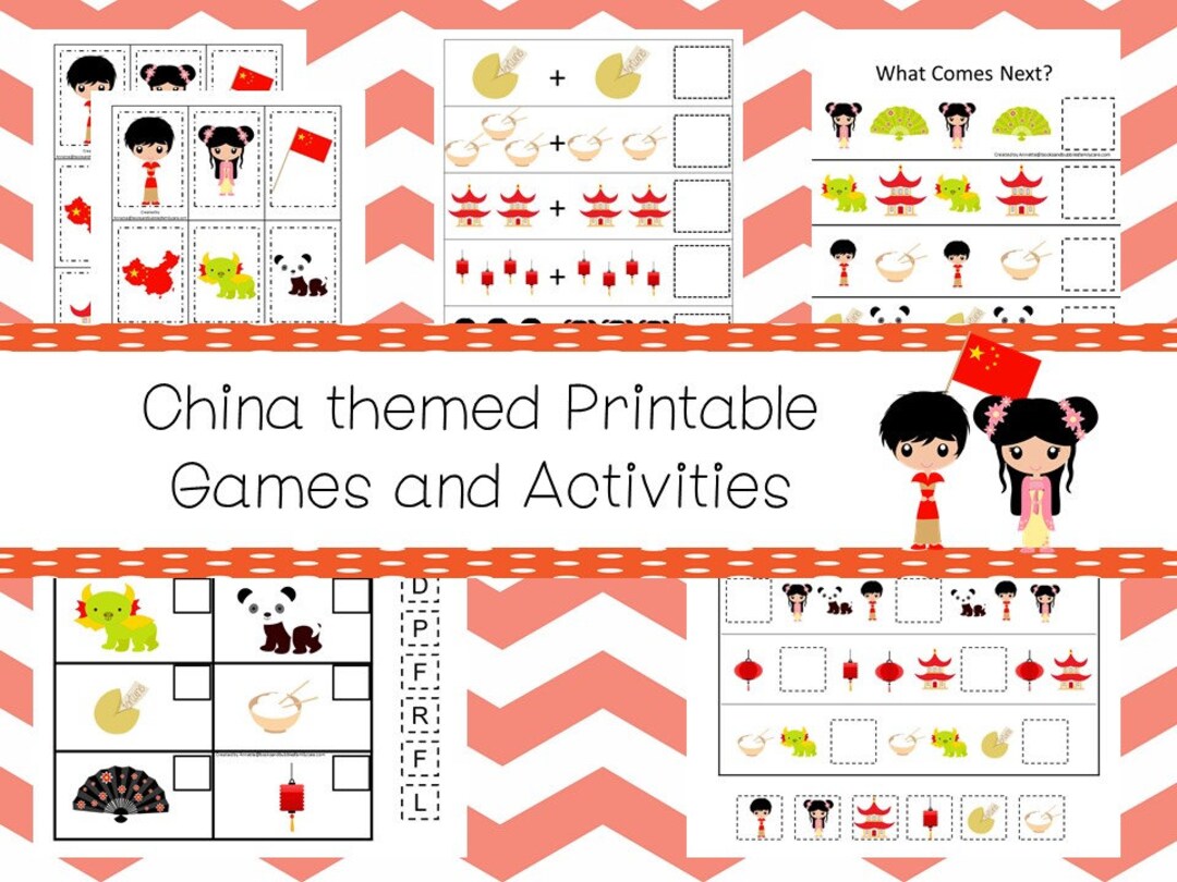 30 China Games Download. Games and Activities in PDF Files. - Etsy