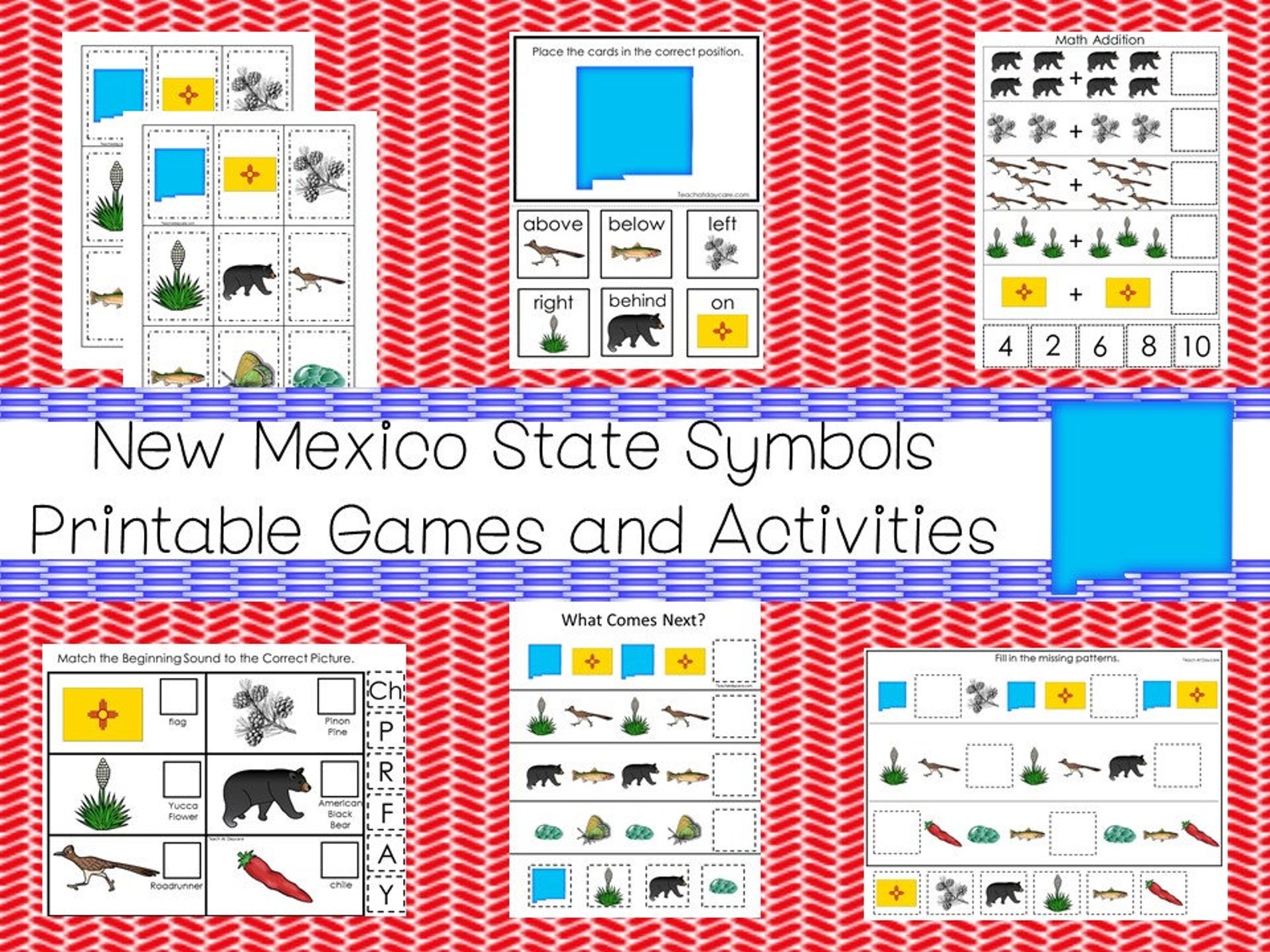 30 New Mexico State Symbols Themed Learning Games Download. | Etsy