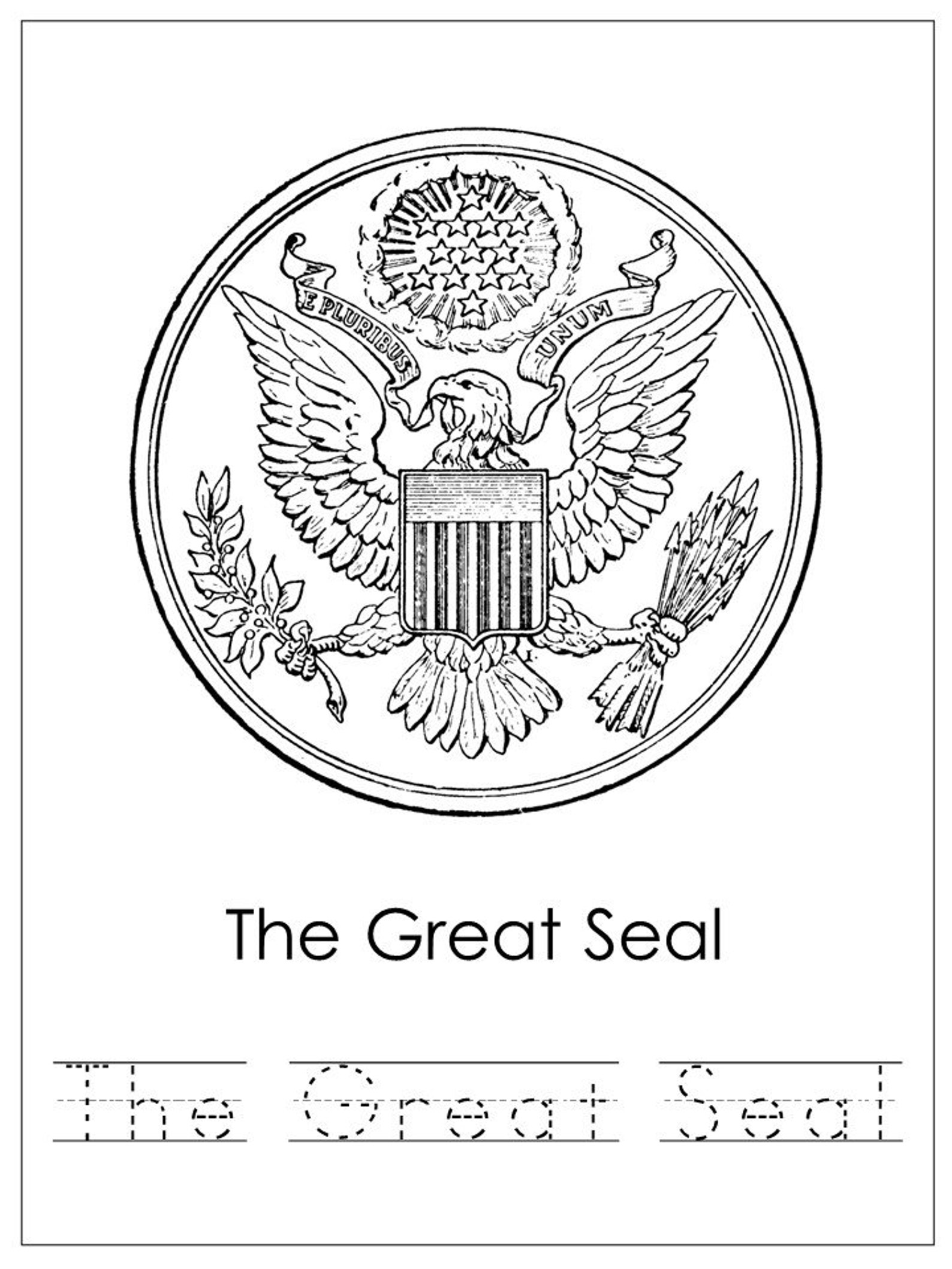 8 My America Symbols Color and Tracing Sheets. Preschool and ...