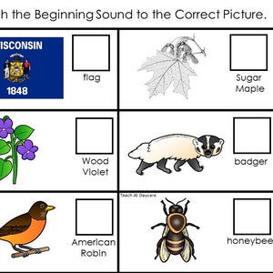 30 Wisconsin State Symbols Themed Learning Games Download. ZIP File ...