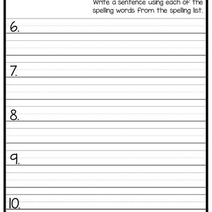 Fry First Hundred Words 31-40 Single Week Spelling Unit. Trace, Box ...