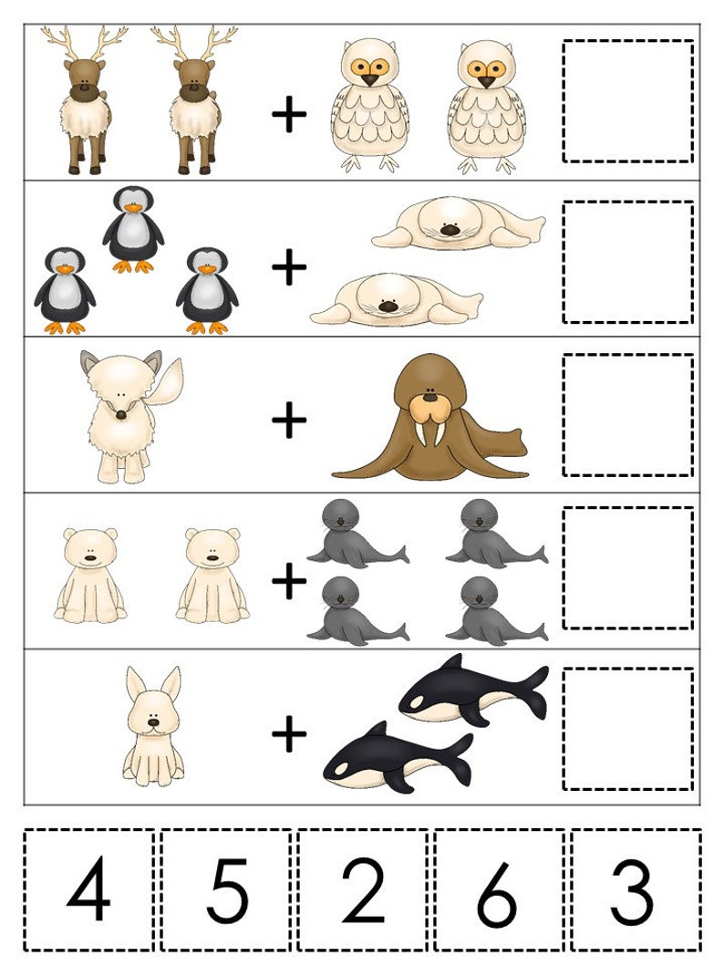 30 Printable Arctic Animals Preschool Educational Games - Etsy