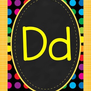 26 Printable Chalkboard Brights Alphabet Posters. 8x10 Classroom ...