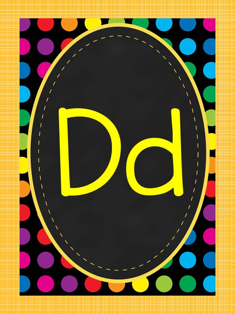 26 Printable Chalkboard Brights Alphabet Posters. 8x10 | Etsy