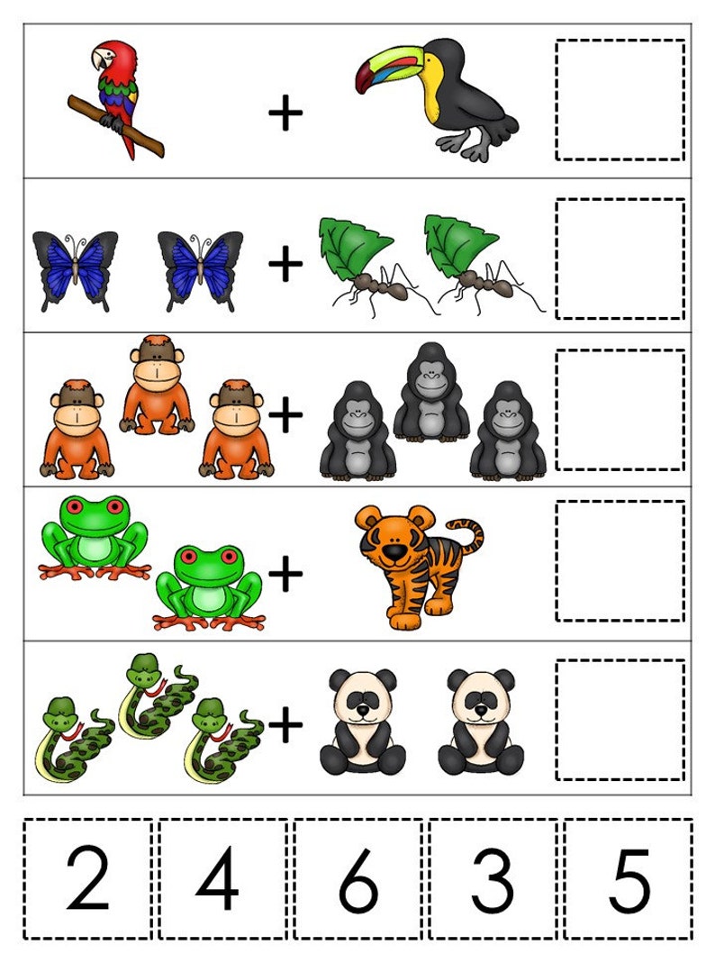 30 Rainforest Animals Games Download. Games and Activities in - Etsy