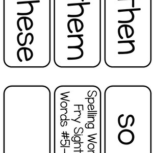 Fry Sight Words Spelling Unit 51-60 (PDF) - Etsy