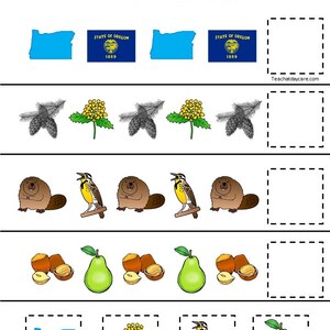 30 Oregon State Symbols Themed Learning Games Download. ZIP File ...