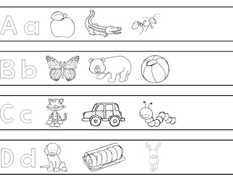 26 Printable Alphabet Phonics Color Worksheets. Preschool-kdg | Etsy