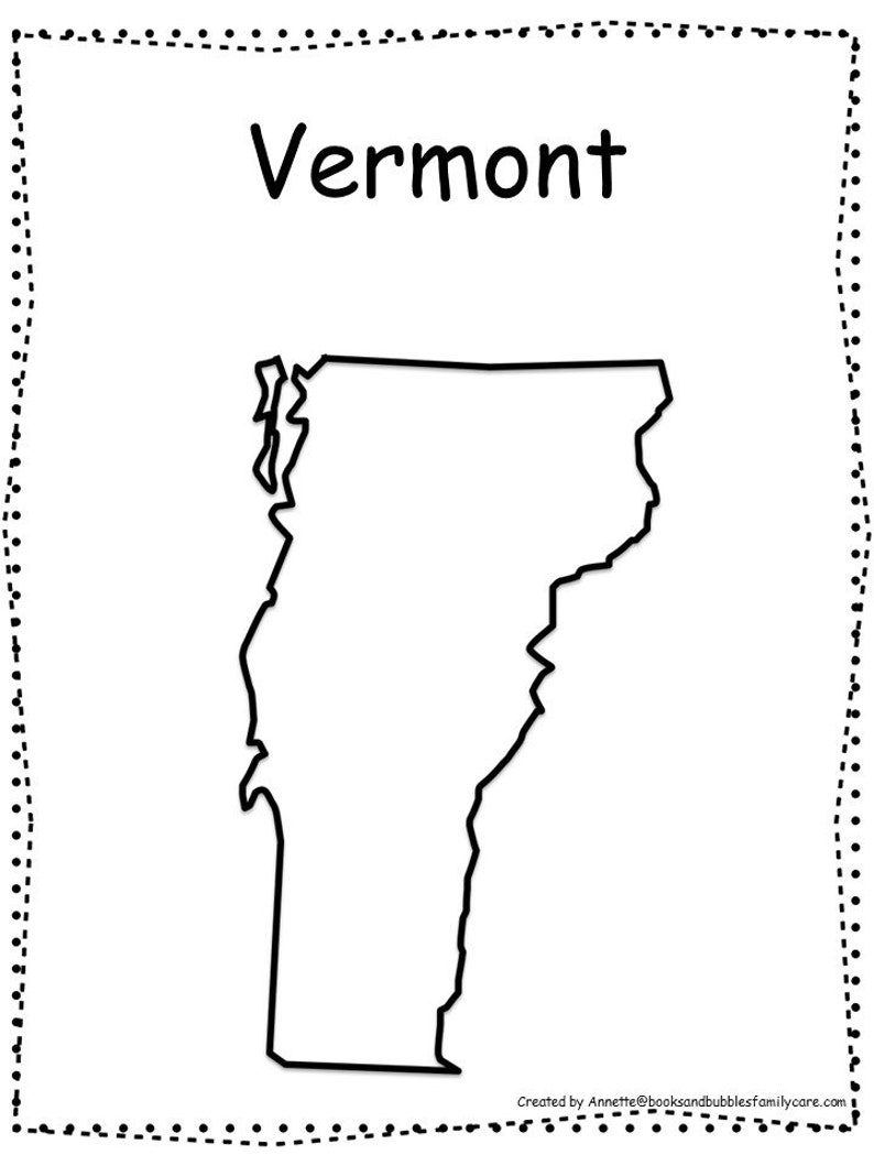 50 State Shape Coloring Geography Worksheets. Preschool Social | Etsy