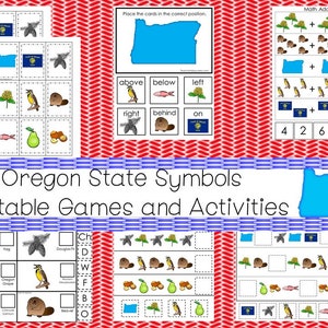 30 Oregon State Symbols Themed Learning Games Download. ZIP File ...