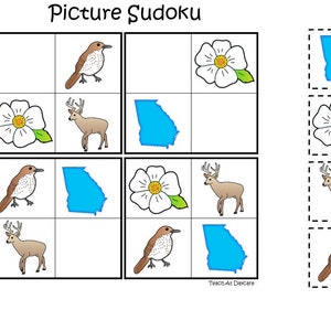 30 Georgia State Symbols Themed Learning Games Download. ZIP File ...