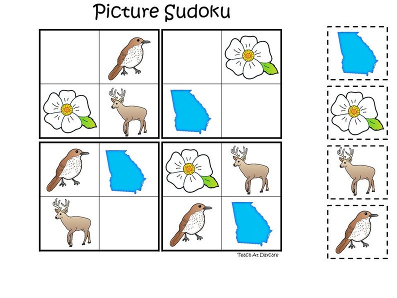 30 Georgia State Symbols Themed Learning Games Download. ZIP | Etsy