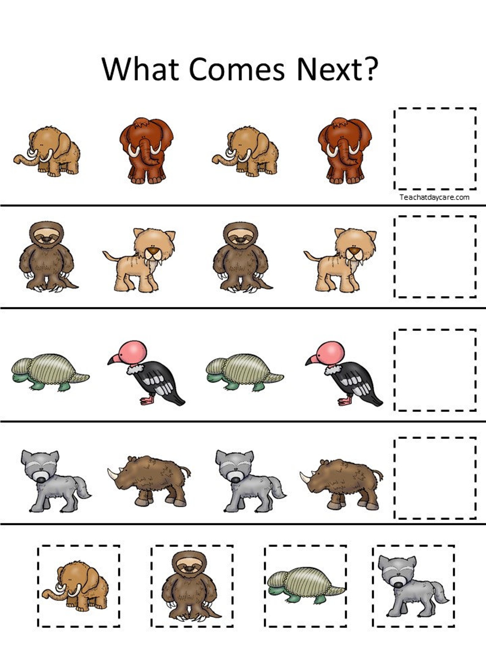 30 Printable Ice Age Animals Preschool Educational Games - Etsy Canada