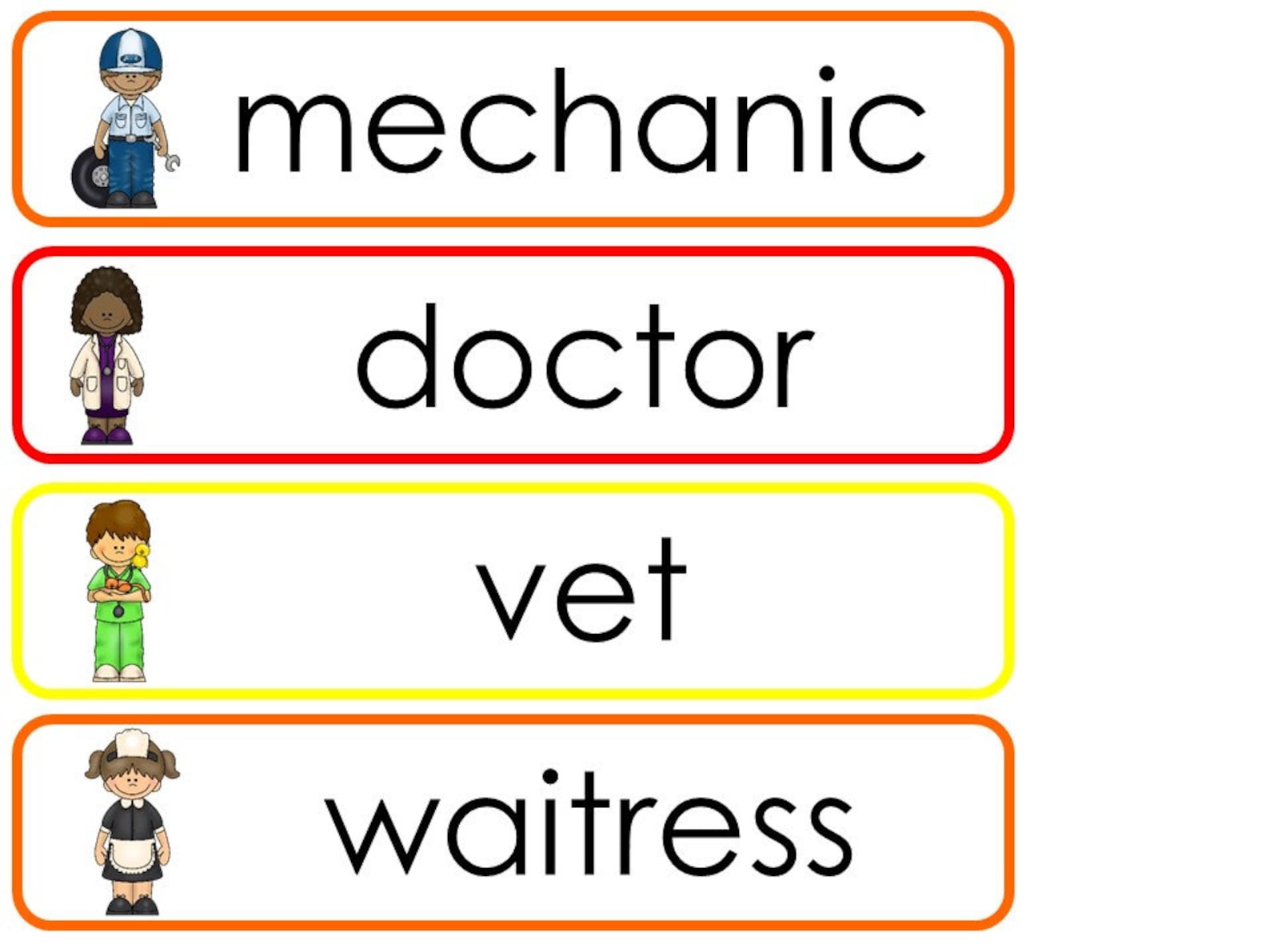 Community Helpers Single Week Themed Word Wall Set. Classroom - Etsy