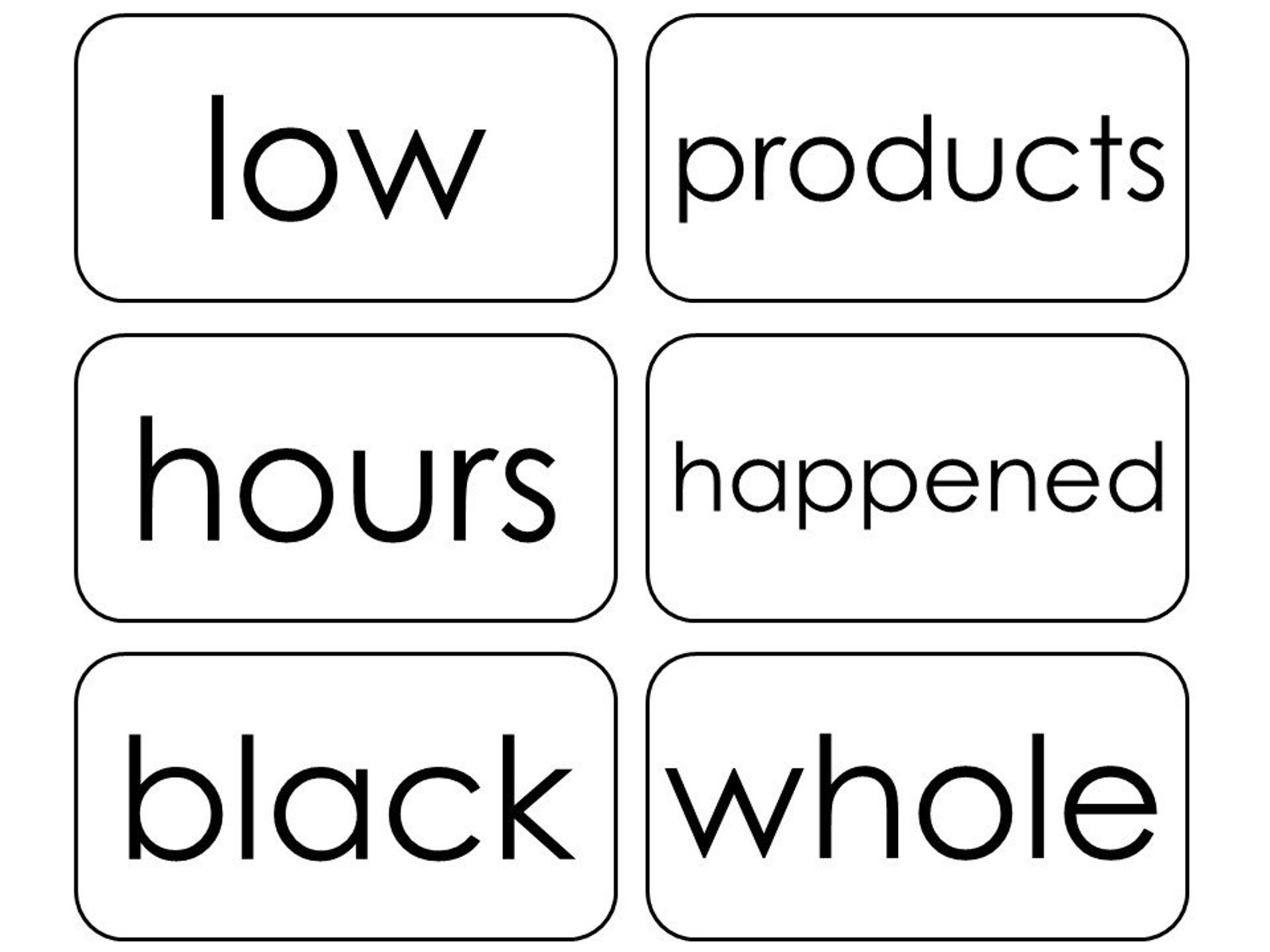 100 Printable Fry's Fourth Hundred Sight Word Flashcards. | Etsy