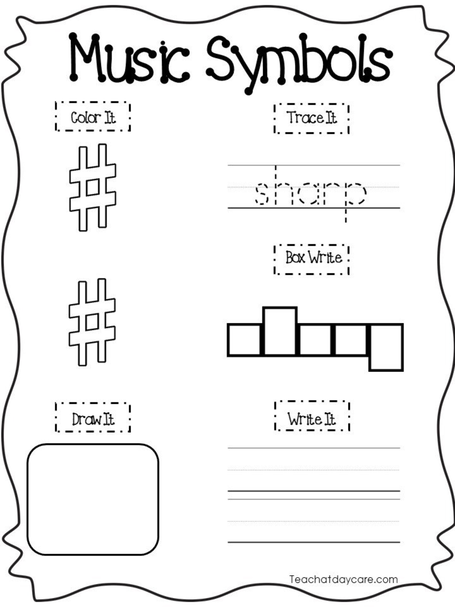 20 Music Notes Rests and Symbols Worksheets. Preschool-5th | Etsy