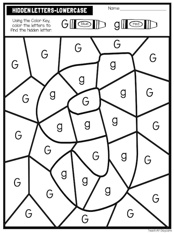 Hidden Picture Letter Worksheets Letters Preschool
