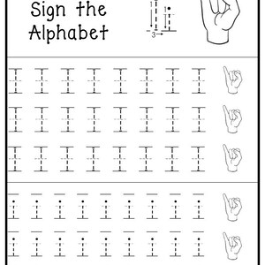 ASL Trace and Sign the Alphabet Worksheets. Preschool Phonics and ...