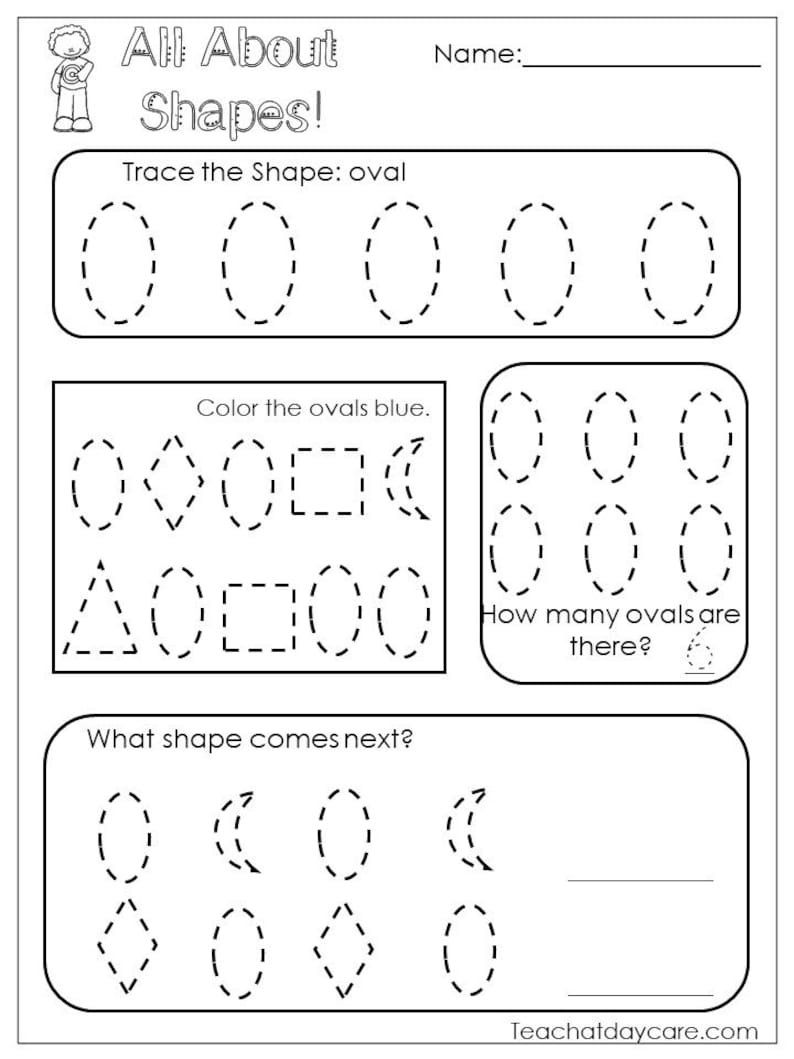 All About Shapes Worksheets. 11 Printable Shapes Worksheets. | Etsy