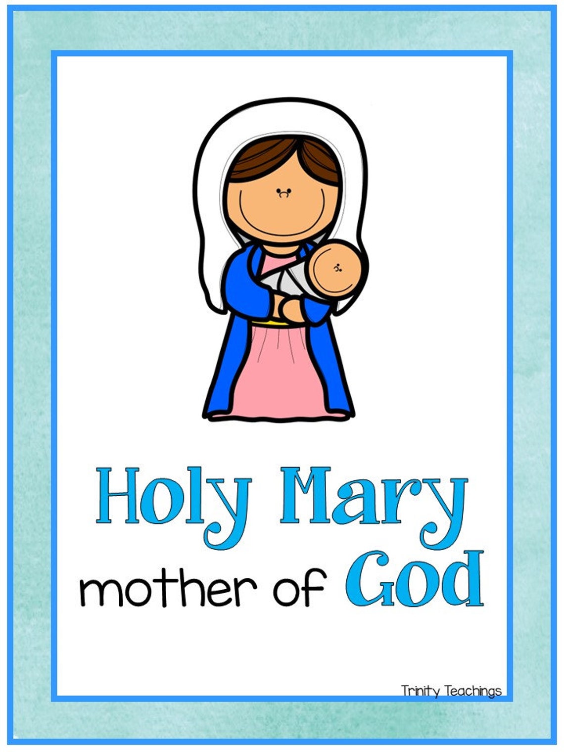 10 Hail Mary Posters. 5 Color, 5 Black and White. Classroom, Youth ...