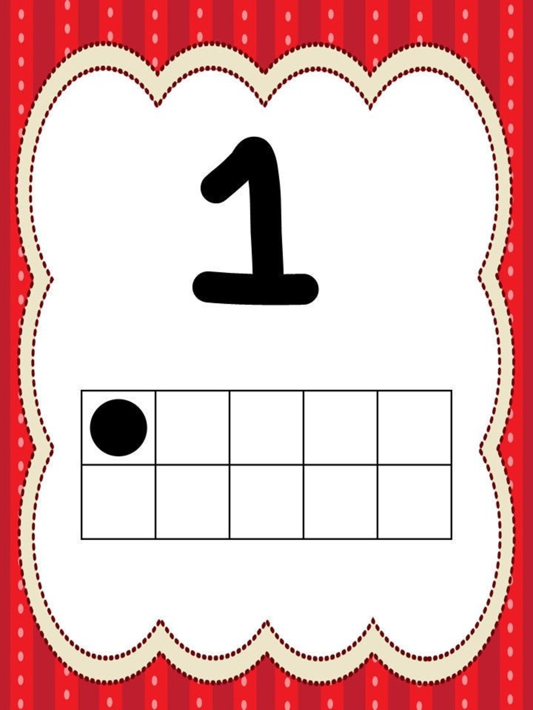 10 Printable 10 Frame Counting Posters. Full Page Classroom Charts. 8.5 ...