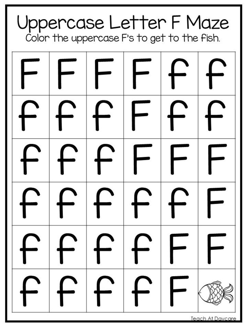 26 Uppercase Letter Maze Worksheets. Preschool-kindergarten - Etsy