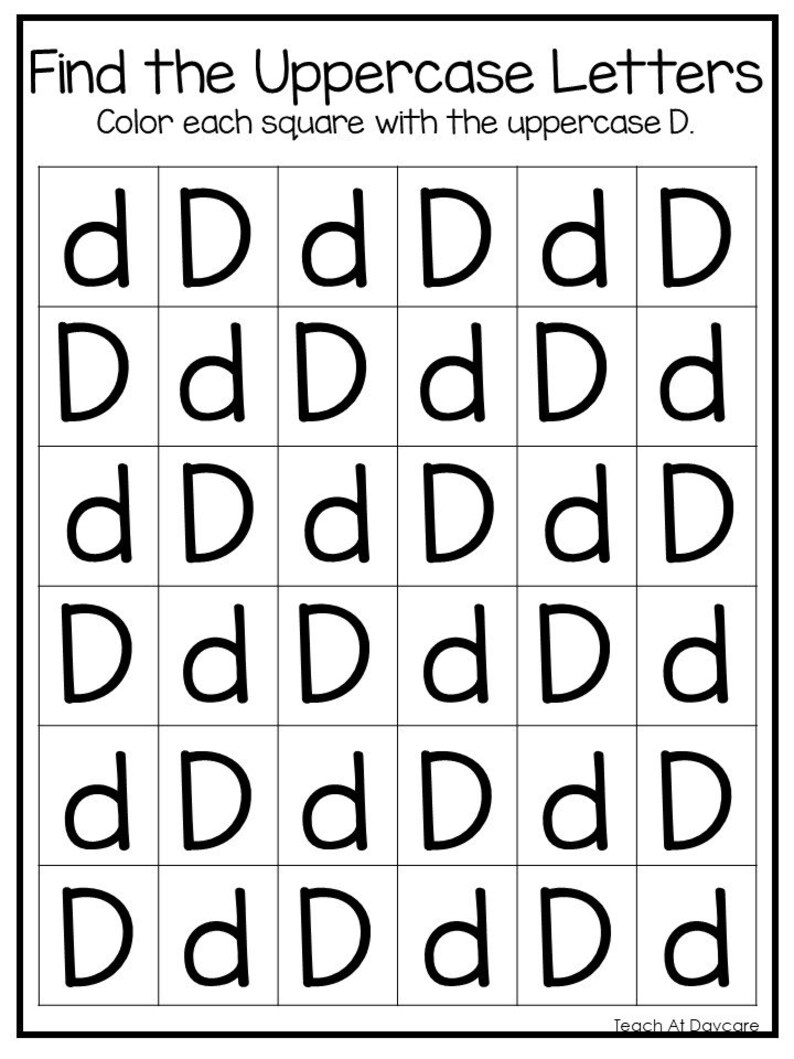 26 Find the Uppercase Letters Worksheets. - Etsy