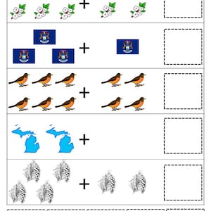 30 Michigan State Symbols Themed Learning Games Download. ZIP File ...