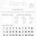 12 Printable Preschool Calendar Worksheet Pages. Month, Day, Date ...