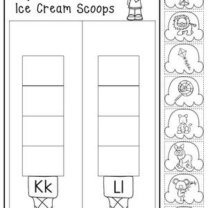 13 Printable Alphabet Ice Cream Scoops Worksheets. Preschool-kdg ...