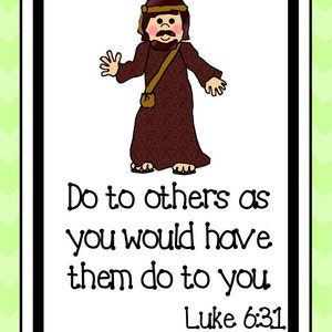 10 Printable Bible Verse Posters. Full Page Classroom Wall Charts. 8.5 ...
