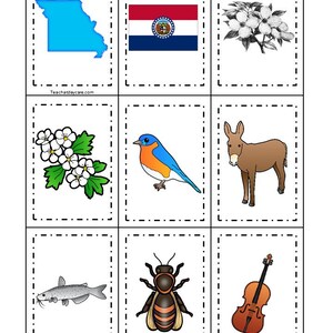 30 Missouri State Symbols Themed Learning Games Download. ZIP File ...