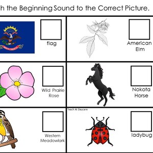 30 North Dakota State Symbols Themed Learning Games Download. ZIP File ...