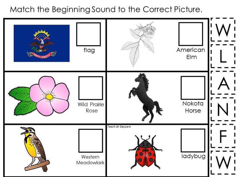 30 North Dakota State Symbols Themed Learning Games Download. | Etsy