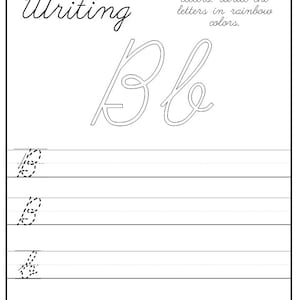 26 Printable Cursive Alphabet Rainbow Trace and Write the Letters ...