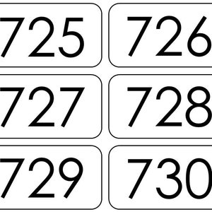 100 Printable Numbers 701-800 Flashcards. Preschool Thru Third Grade ...