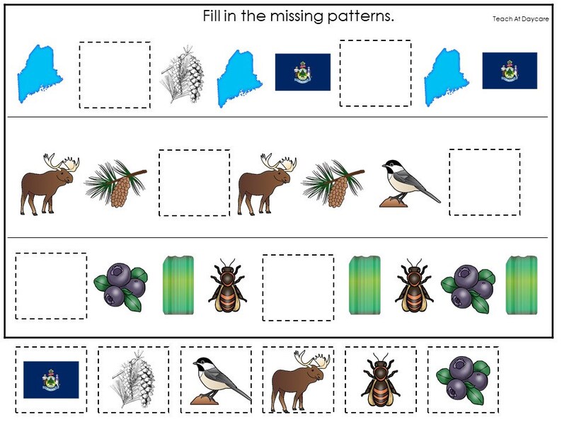 30 Maine State Symbols Themed Learning Games Download. ZIP | Etsy