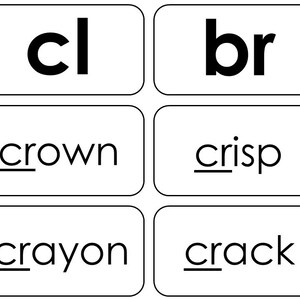 100 Printable Blends Flashcards. Preschool-2nd Grade ELA. Blend Word ...