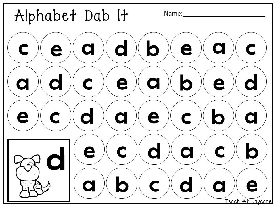 26 Printable Alphabet Lowercase Dab It Worksheets. - Etsy Canada